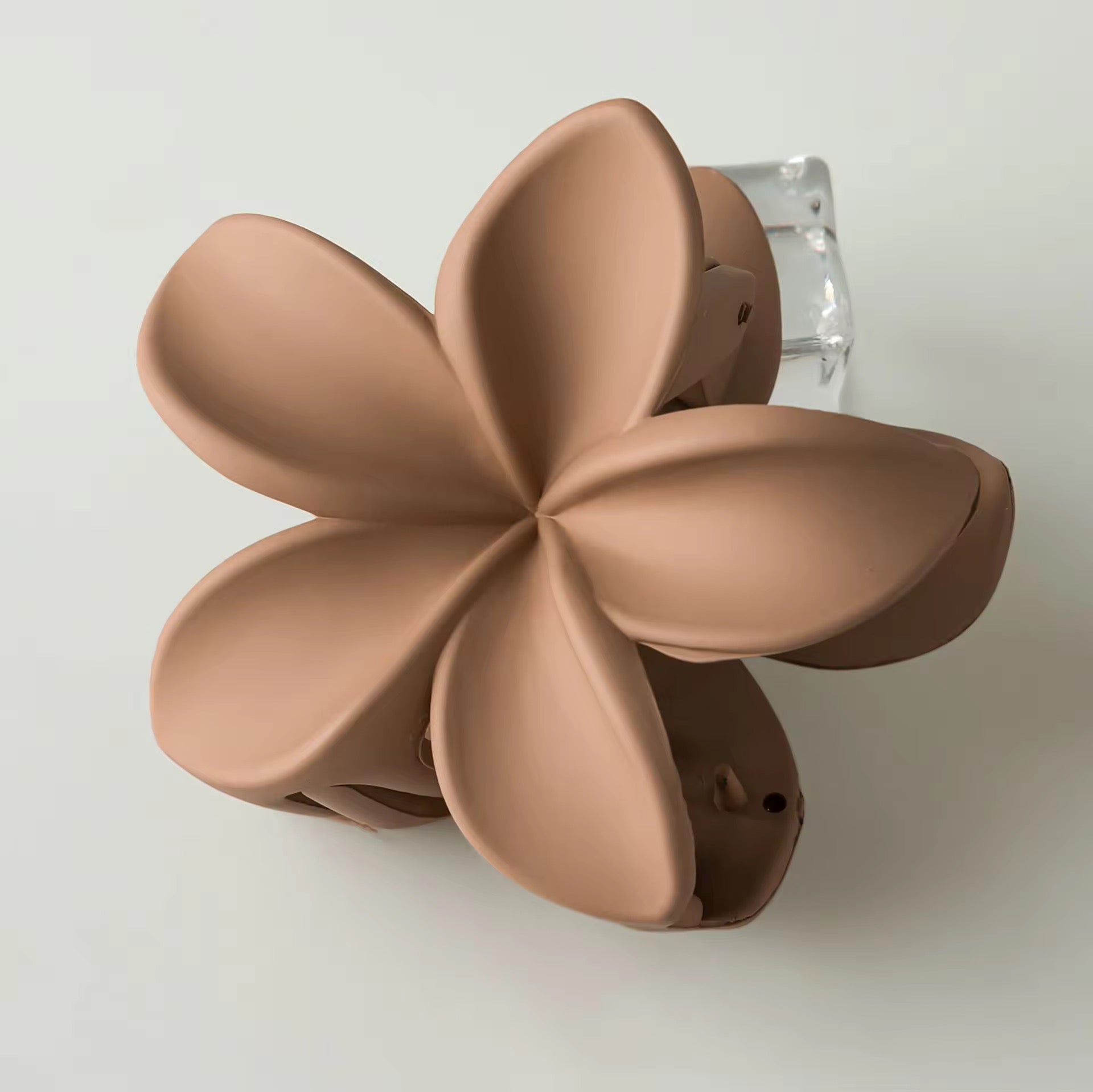 HA 04 (b) Pastel Brown Mini Hawaii Floral Hair Claw Clip ( 1 pc ) – Shas